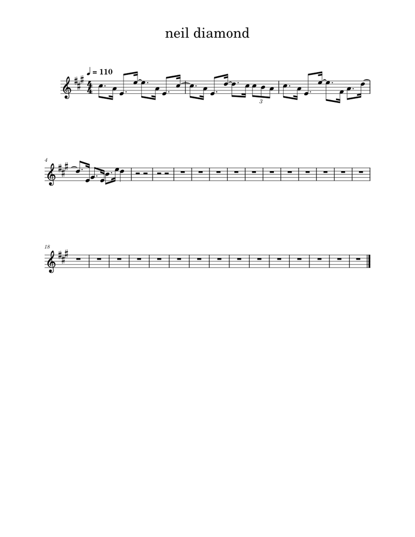 neil_diamond oefening Sheet music for Piano (Solo) | Musescore.com