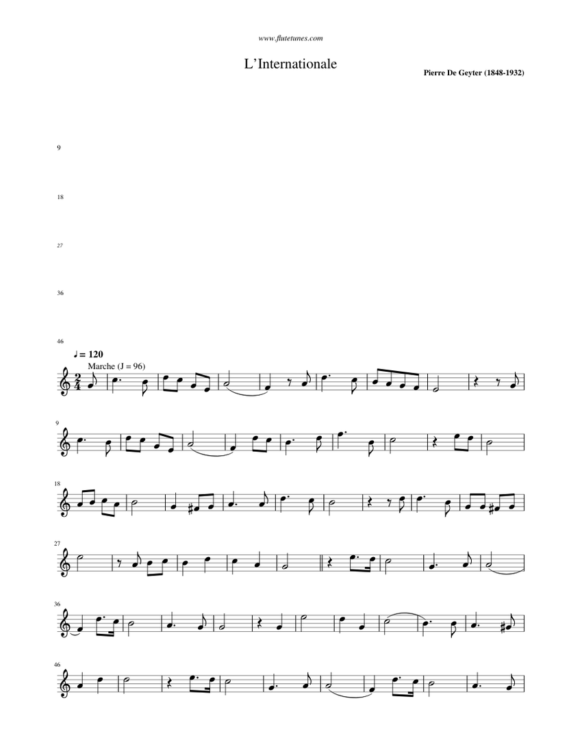 L’Internationale Sheet music for Vocals (Solo) | Musescore.com