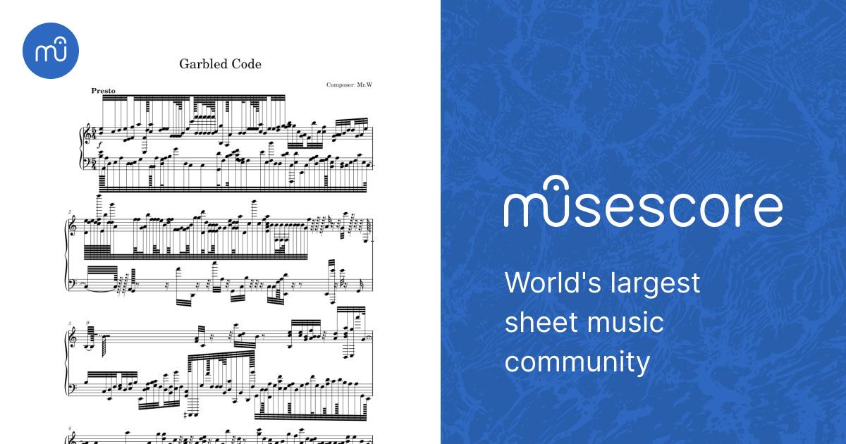 Garbled Code Sheet music for Piano (Piano Four Hand) | Musescore.com