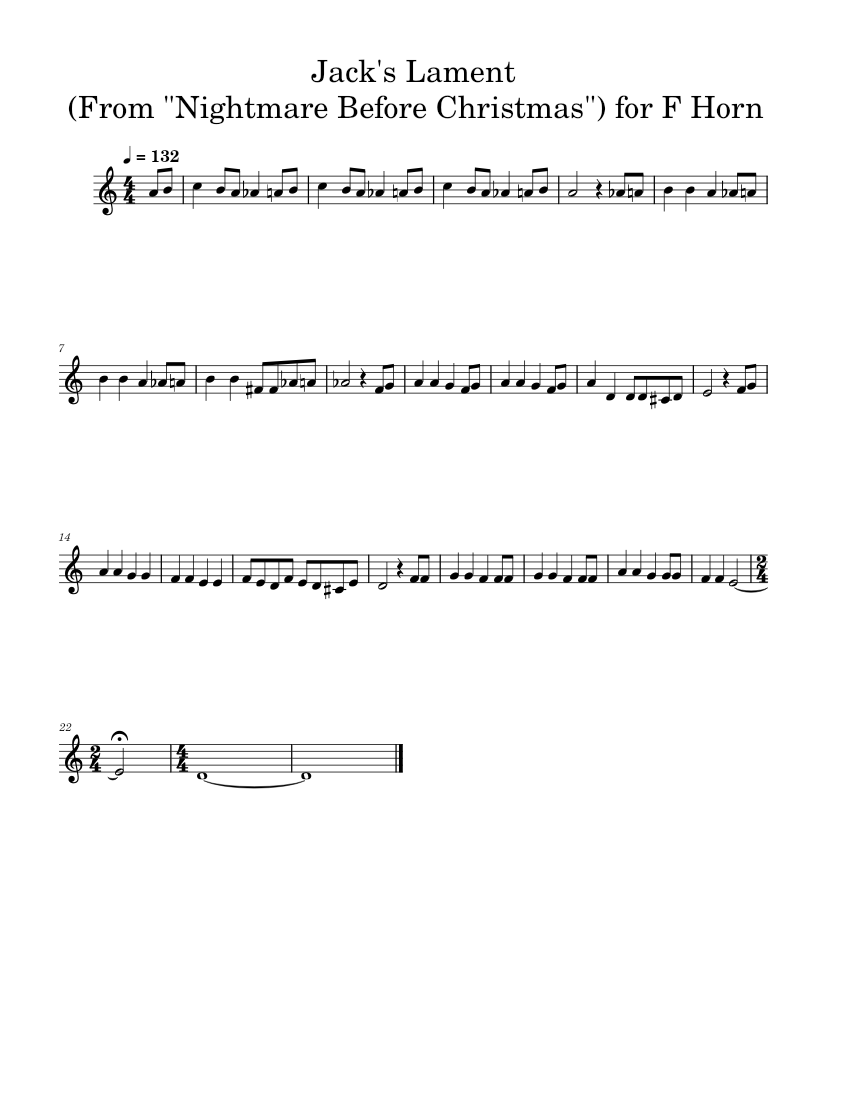 Jack's Lament – Danny Elfman Danny Elfman Jack's Lament From Nightmare ...