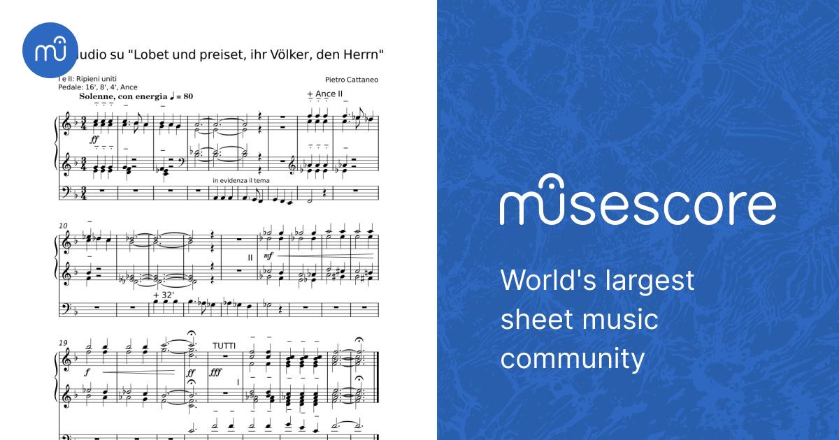Postludio su 'Lobet und preiset, ihr Völker, den Herrn' - Pietro ...