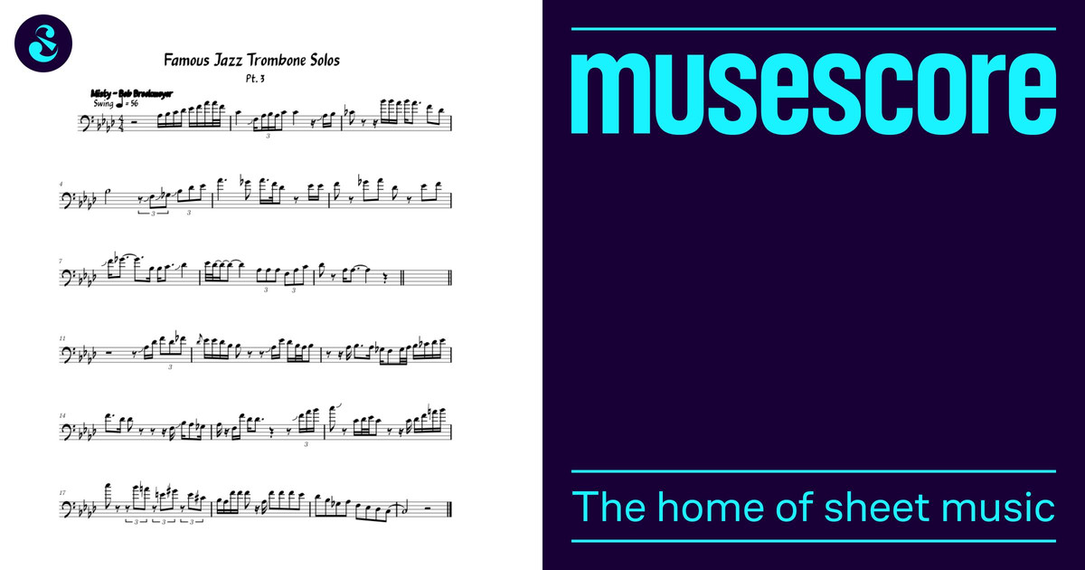 Famous Jazz Trombone Solos Pt. 3 (Work In Progress) Sheet Music for Trombone (Solo) | MuseScore.com