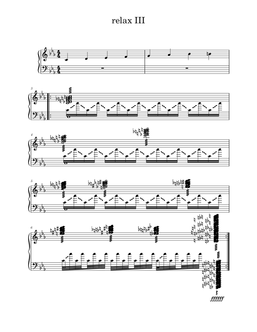 relax III Sheet music for Piano (Solo) | Musescore.com