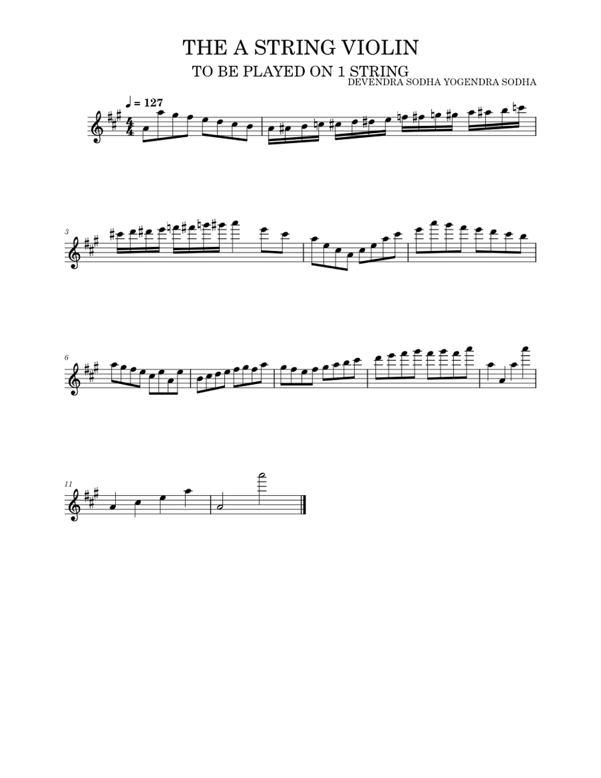 THE A STRING VIOLIN.mscz1.mscz2 Sheet music for Piano (Solo) Easy ...