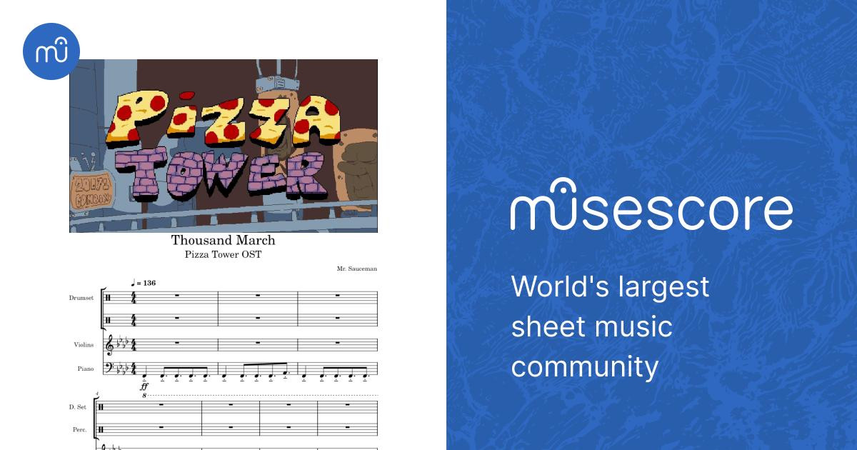 Thousand March – Mr. Sauceman | Pizza Tower OST Sheet Music for Piano ...