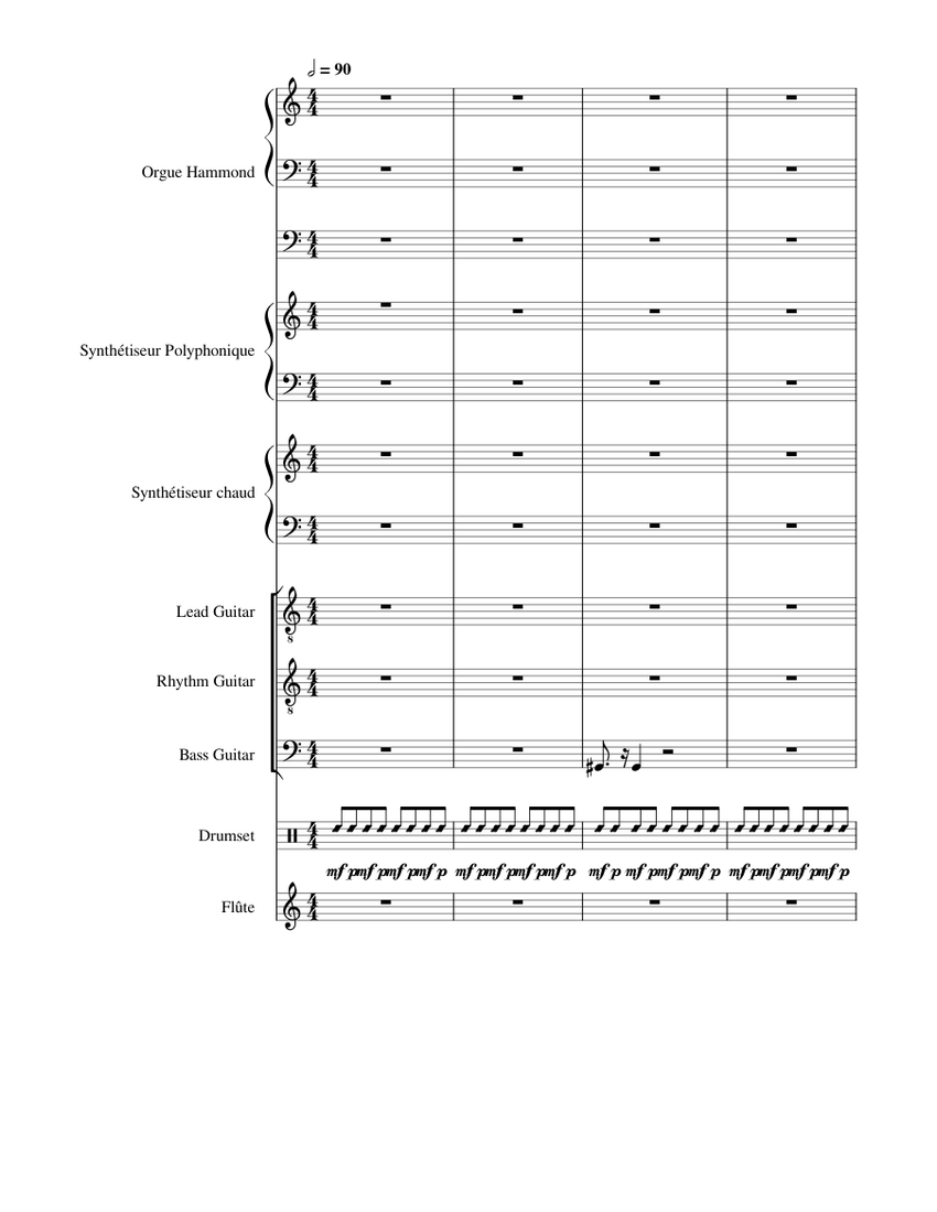 Crash ! Sheet music for Organ, Flute, Guitar, Bass guitar & more ...