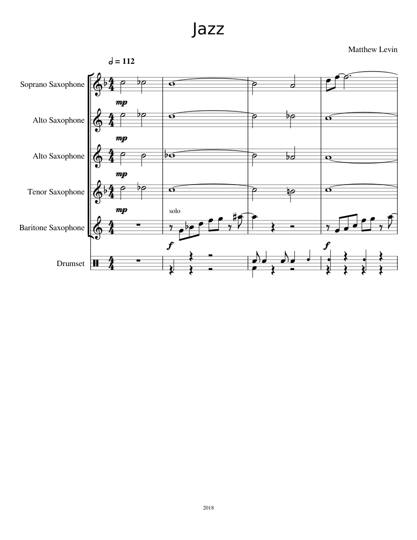 Jazz Sheet music for Saxophone alto, Saxophone tenor, Saxophone ...