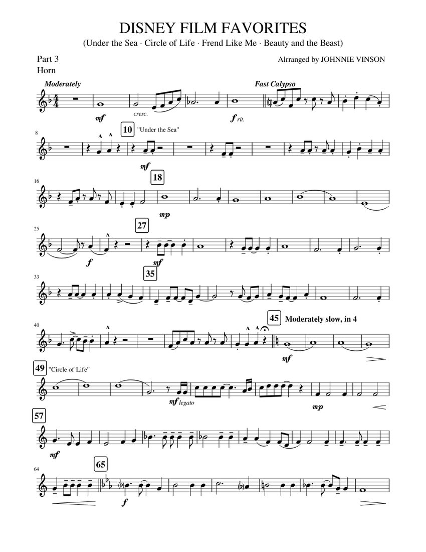 DISNEY FILM FAVORITES Sheet Music for Piano (Solo) | MuseScore.com