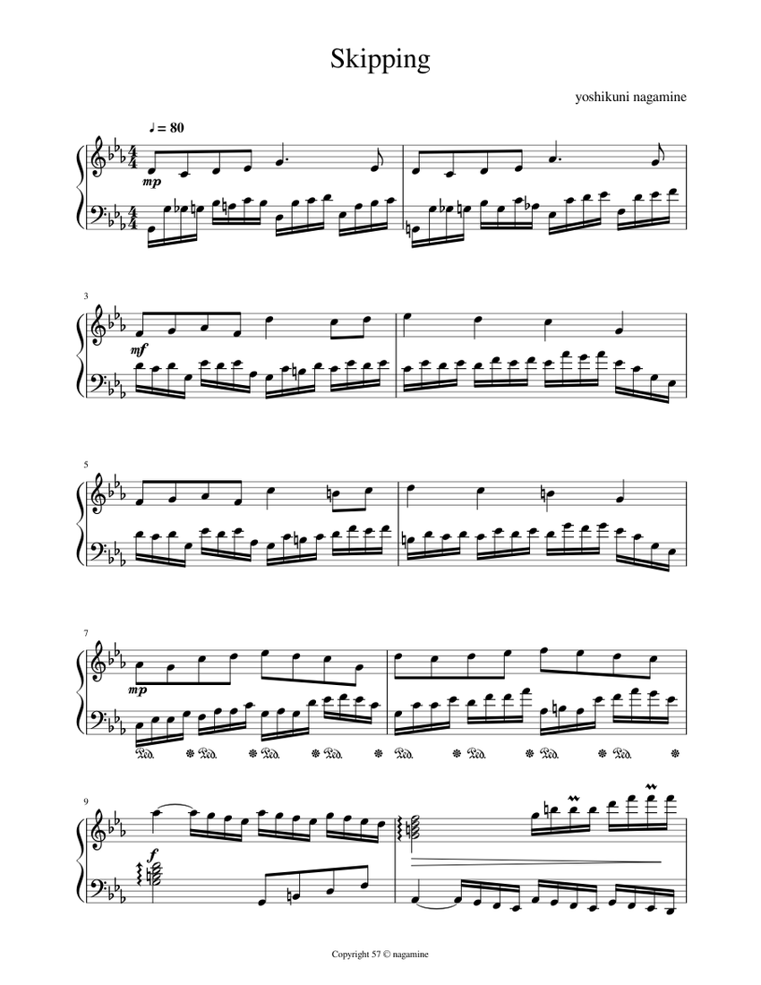 Skipping Sheet music for Piano (Solo) | Musescore.com