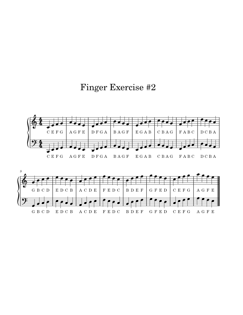 Finger Exercise 2 - piano tutorial