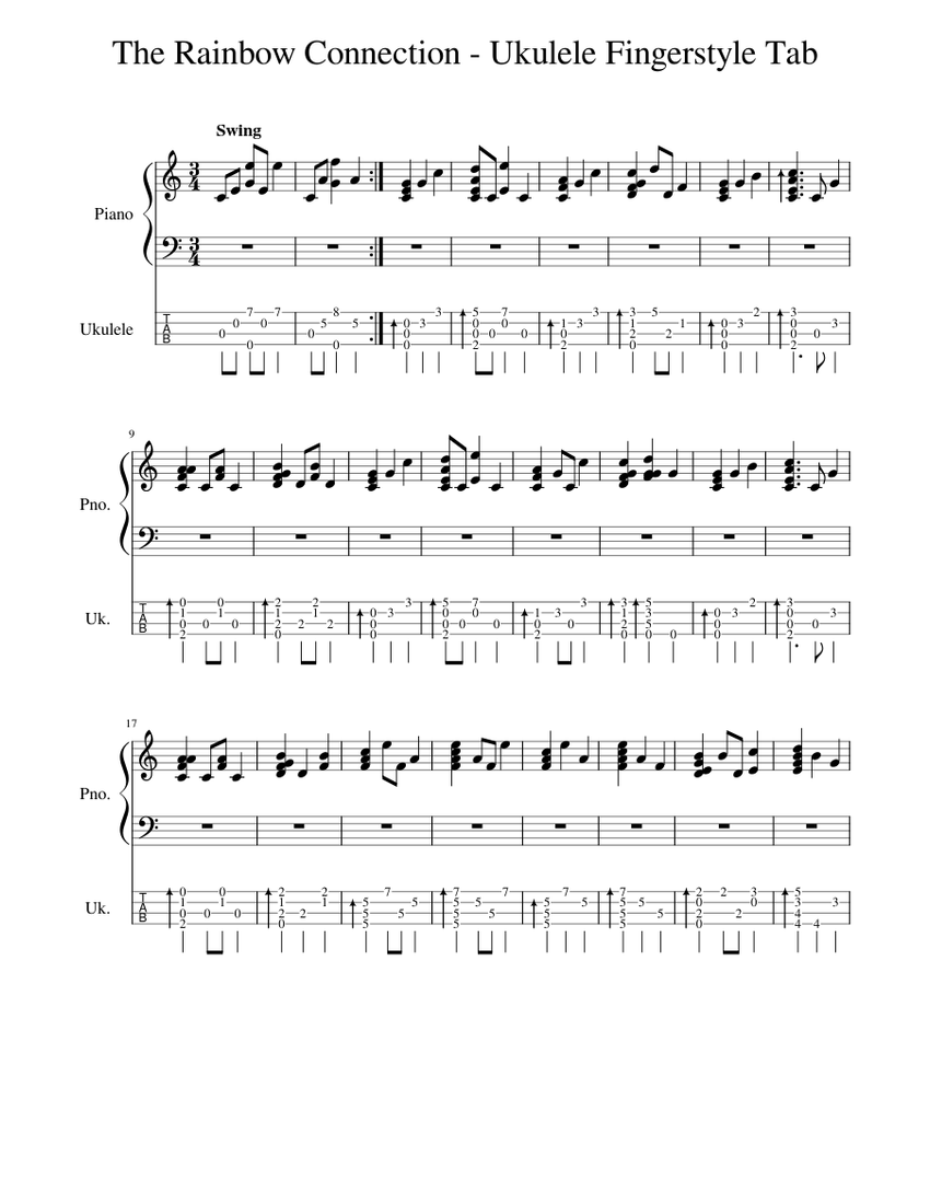 Rainbow connection – The Muppets Rainbow Connection - The Muppets Sheet ...