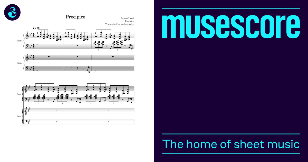 Precipice(Minecraft) - Aaron Cherof[Tricky Trials] Sheet Music for Piano (Piano Duo) | MuseScore.com