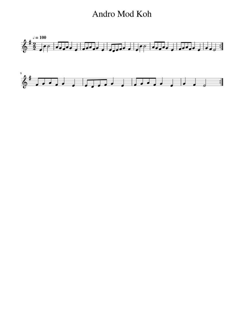 Andro Mod Koh Sheet music for Piano (Solo) Easy | Musescore.com