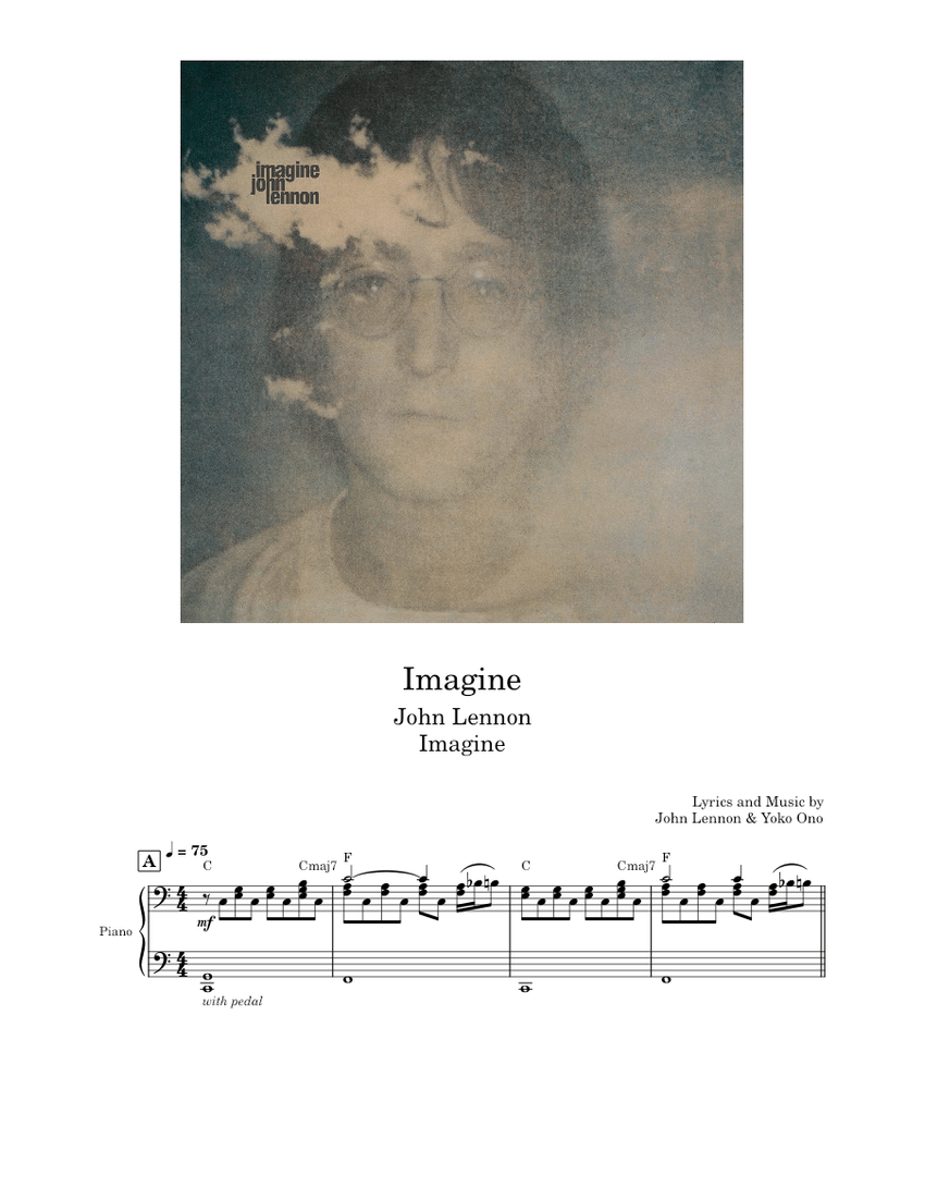 Imagine – John Lennon - piano tutorial