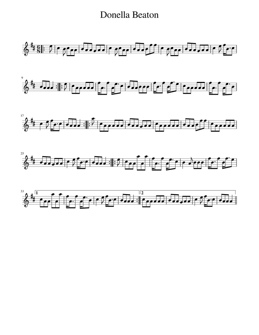 Donella Beaton Sheet Music for Piano (Solo) Easy | MuseScore.com