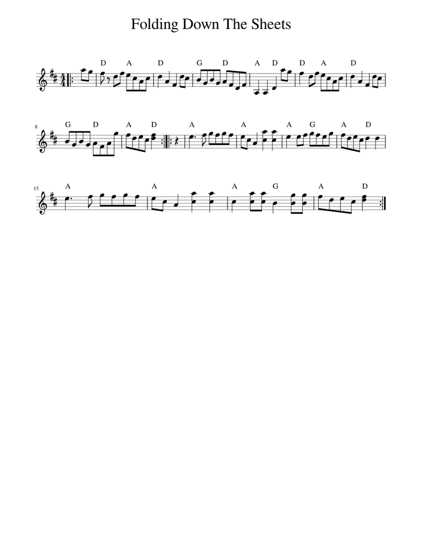 Folding Down The Sheets Sheet music for Piano (Solo) Easy | Musescore.com