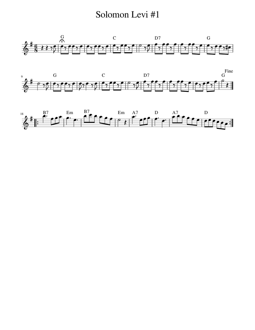 Solomon Levi #1 Sheet music for Piano (Solo) Easy | Musescore.com