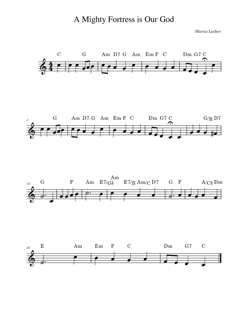 A mighty fortress is our god – Martin Luther A Mighty Fortress is Our ...