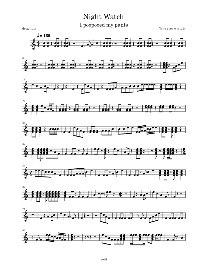 Nightwatch – Sergei Lukyanenko Geto Ass Drumline poopoo - piano tutorial