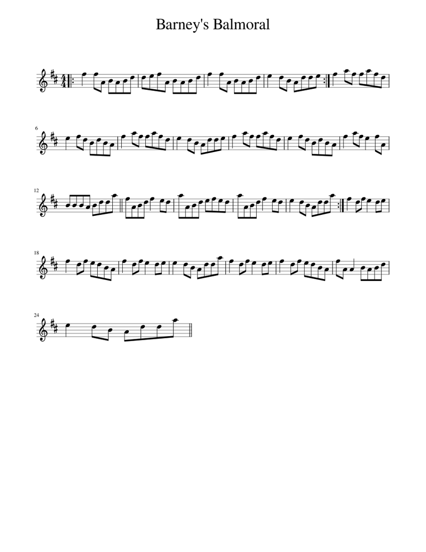 Barney's Balmoral Sheet music for Piano (Solo) Easy | Musescore.com