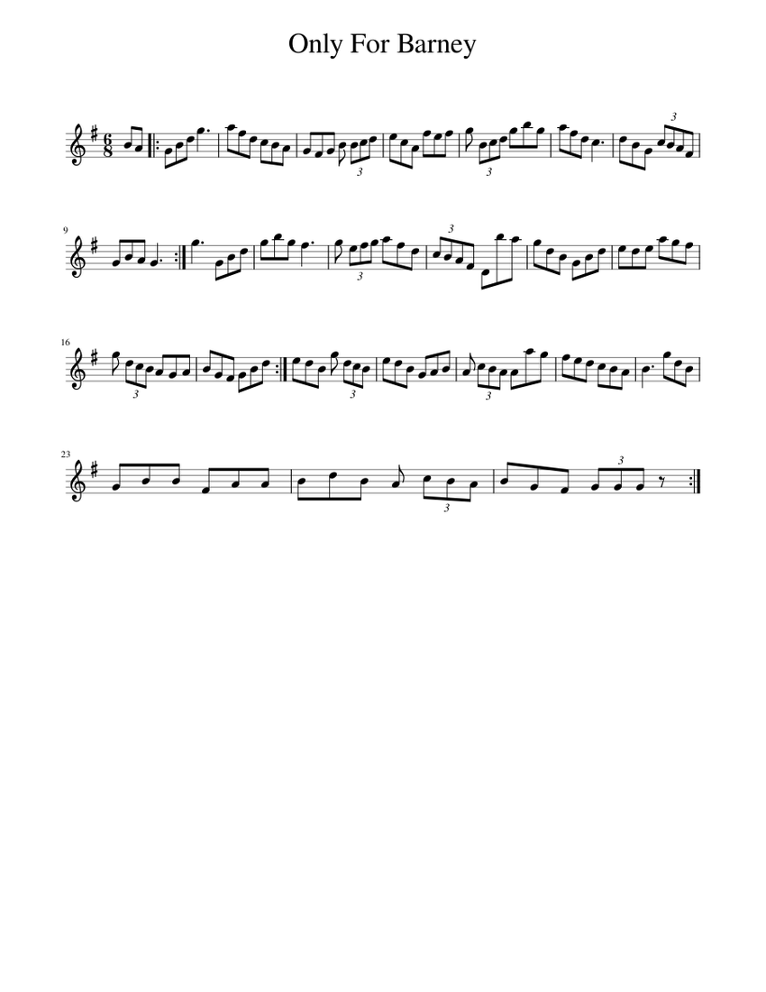 Only For Barney Sheet music for Piano (Solo) Easy | Musescore.com