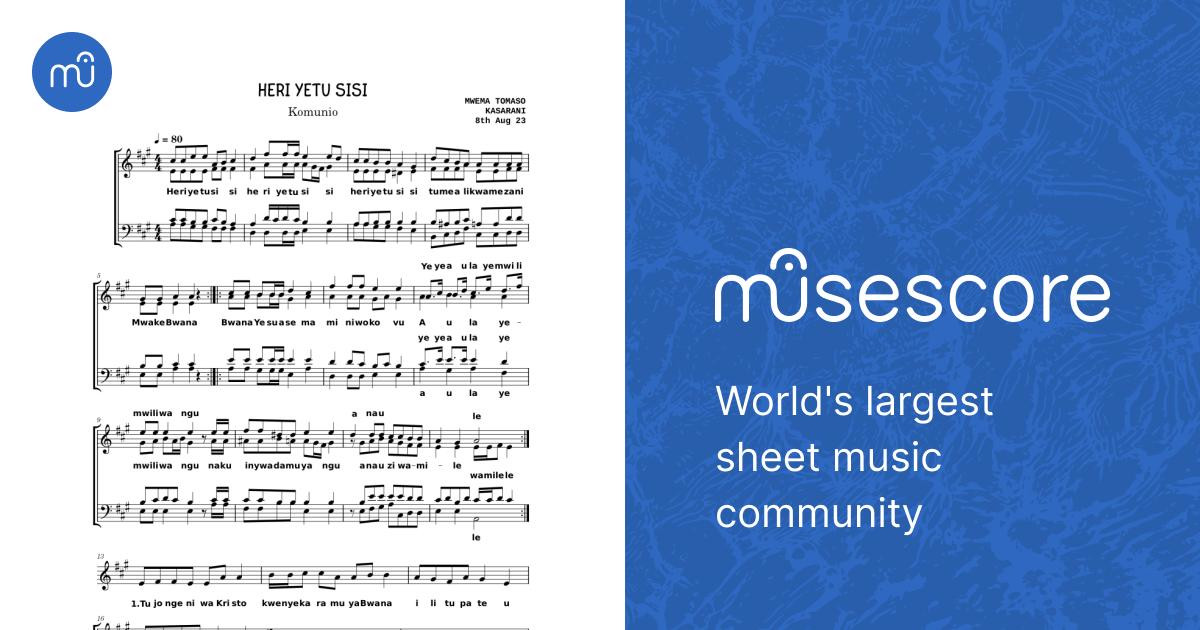 HERI YETU SISI - MWEMA TOMASO Sheet Music for Strings group (String ...