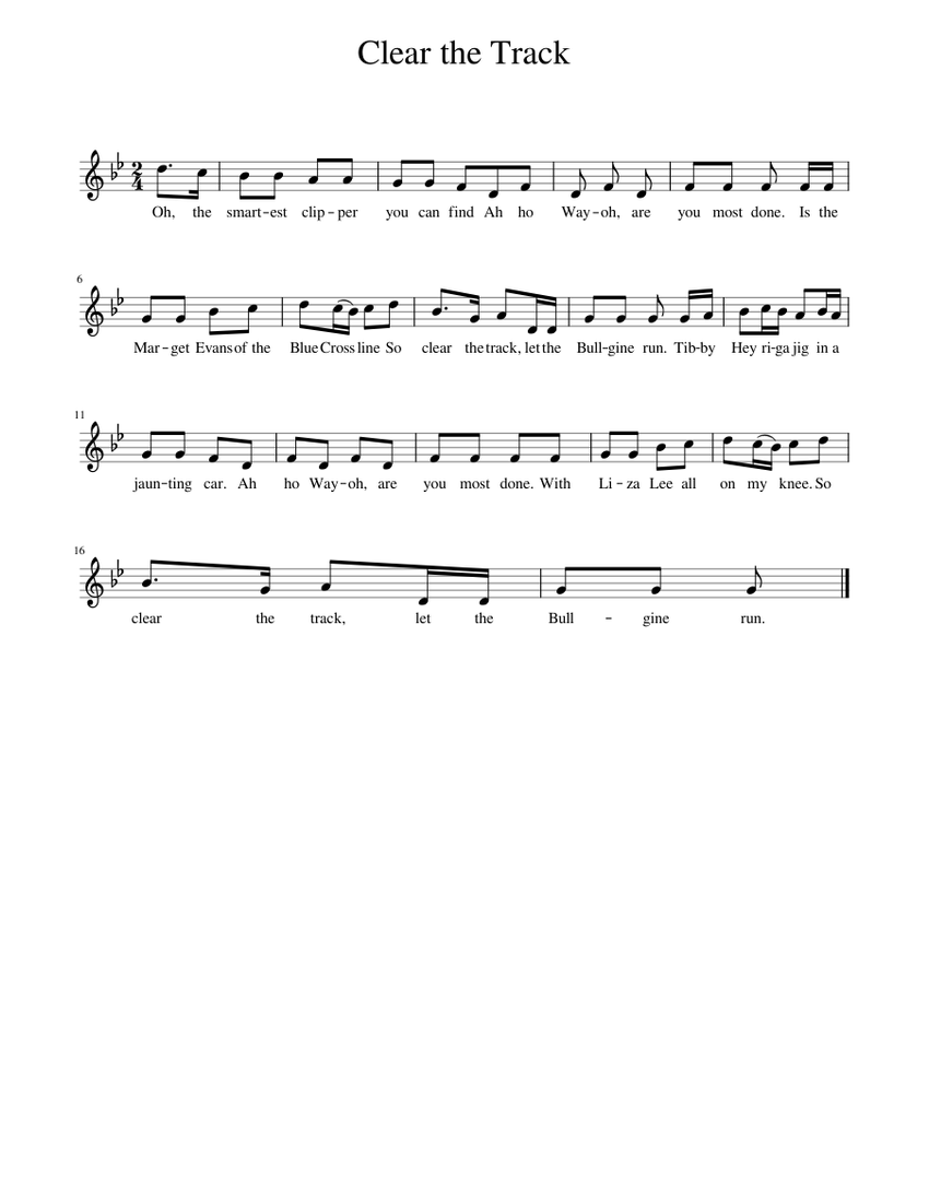 Clear the Track Sheet music for Piano (Solo) Easy | Musescore.com