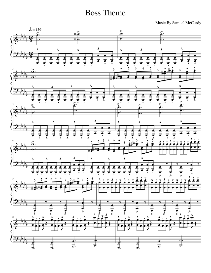 Boss Battle Sheet Music for Piano (Solo) | MuseScore.com