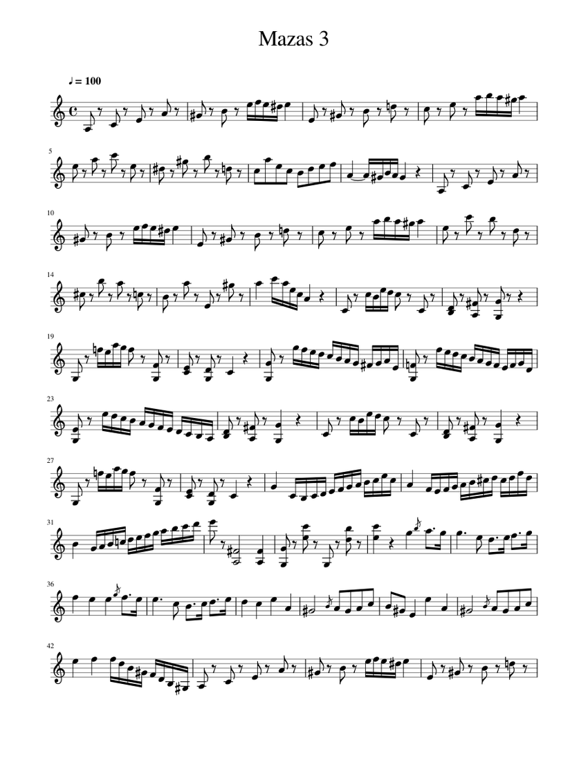 Mazas 3 Sheet Music for Violin (Solo) | MuseScore.com