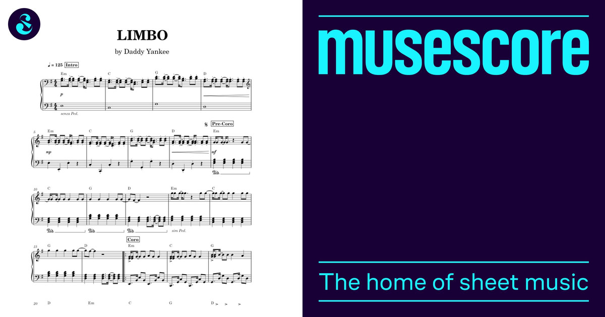 Limbo - Daddy Yankee Sheet music for Piano (Solo) | Musescore.com