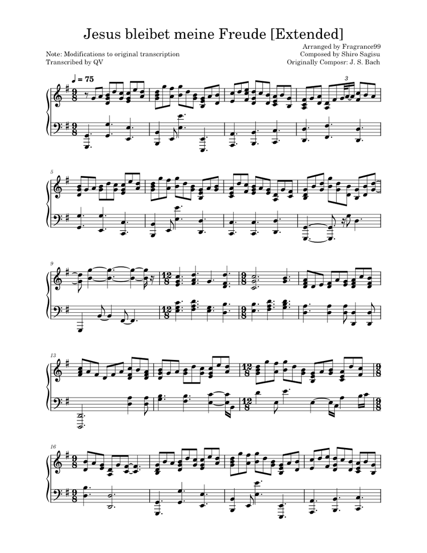 Jesus bleibet meine Freude [Herz und Mund und Tat und Leben, BWV 147 ...