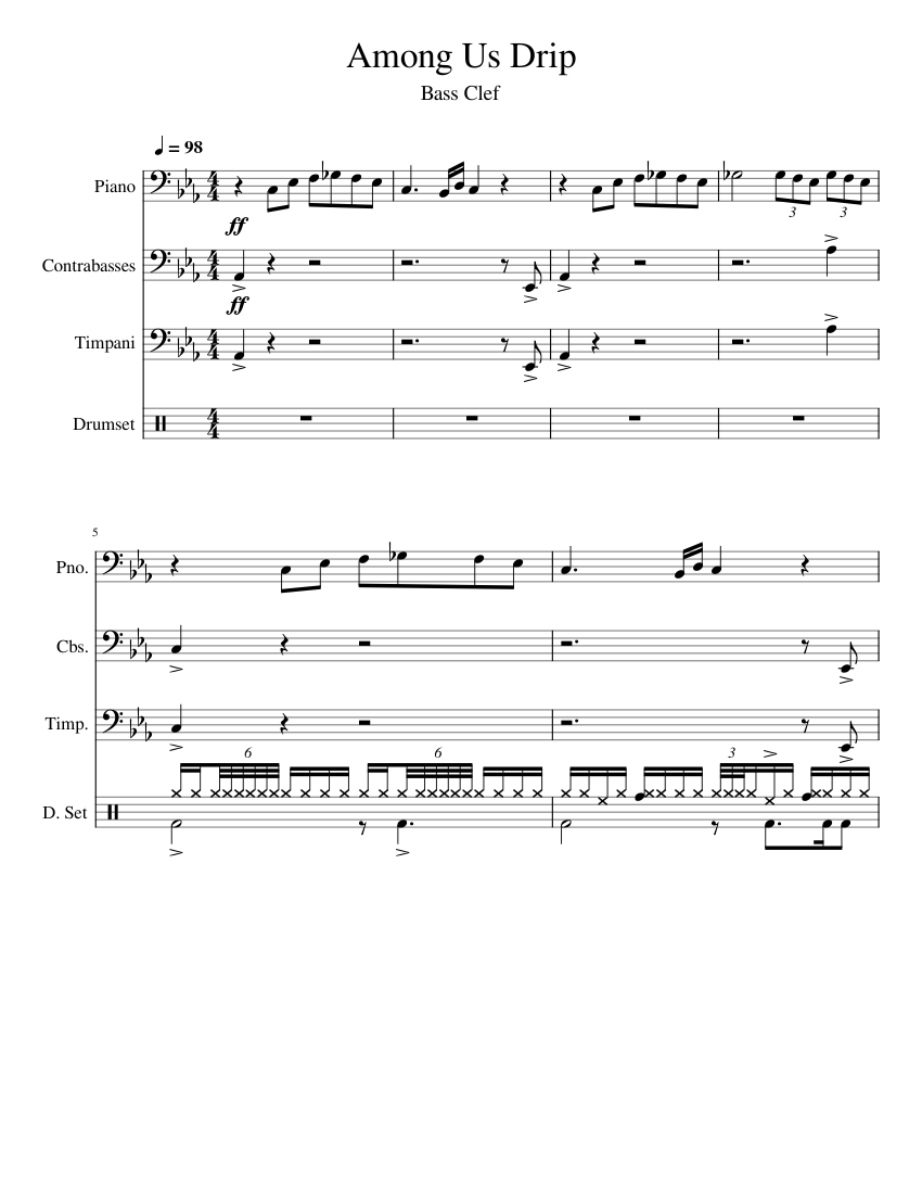 Among Us Trap Remix – Leonz Bass Clef Among Us Drip – Leonz Among Us ...