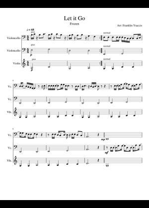 Let It Go Frozen 악보 첼로 Piano Sheet Music Let It Go Anaïs