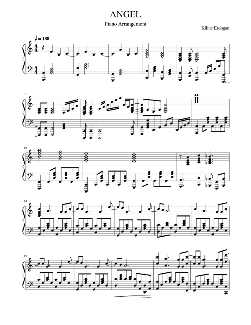ANGEL Sheet music for Piano (Solo) | Musescore.com