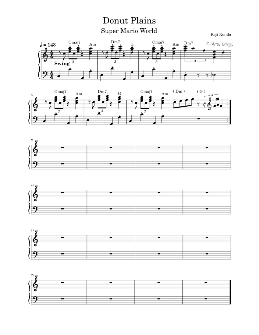 World 2: Donut Plains - Super Mario World – Koji Kondo 7. Donut Plains ...