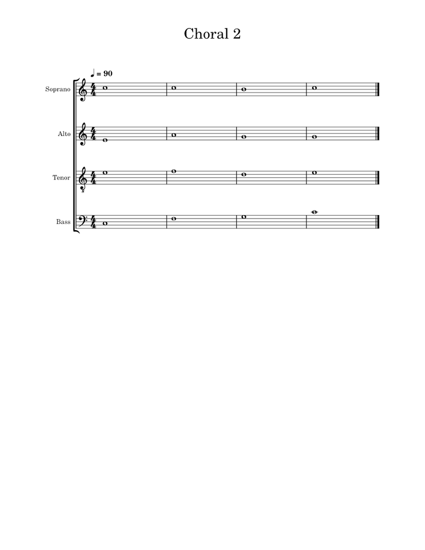 Choral 2 Sheet music for Soprano, Alto, Tenor, Bass voice (Choral ...