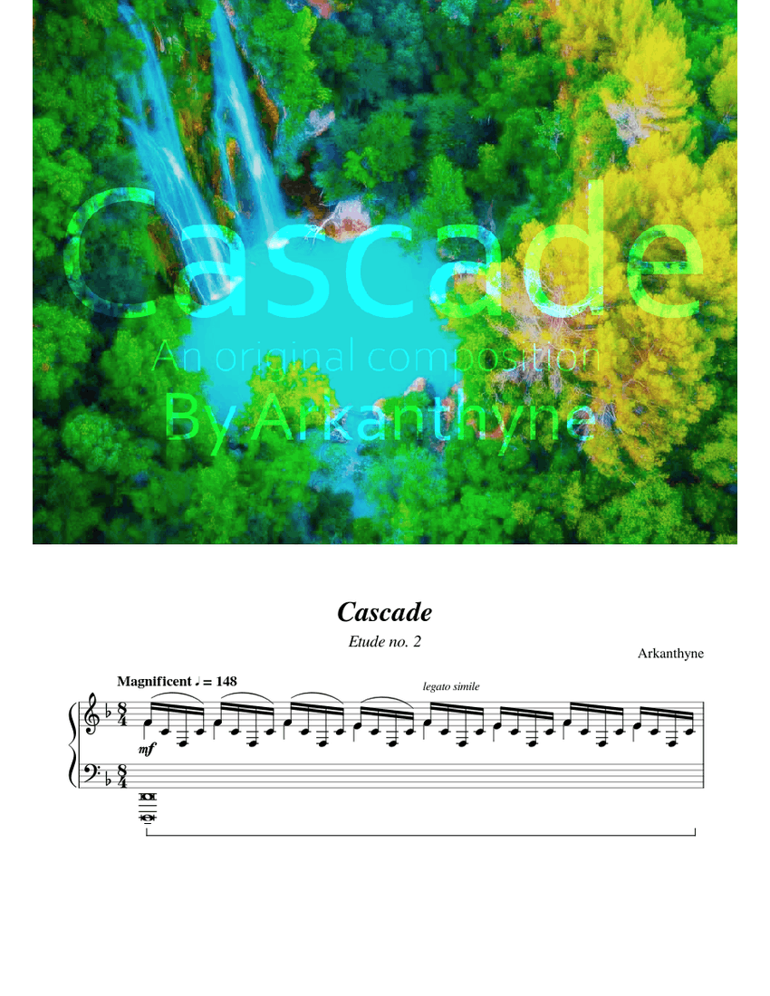 Cascade: an original solo Piano composition Sheet Music for Piano (Solo ...