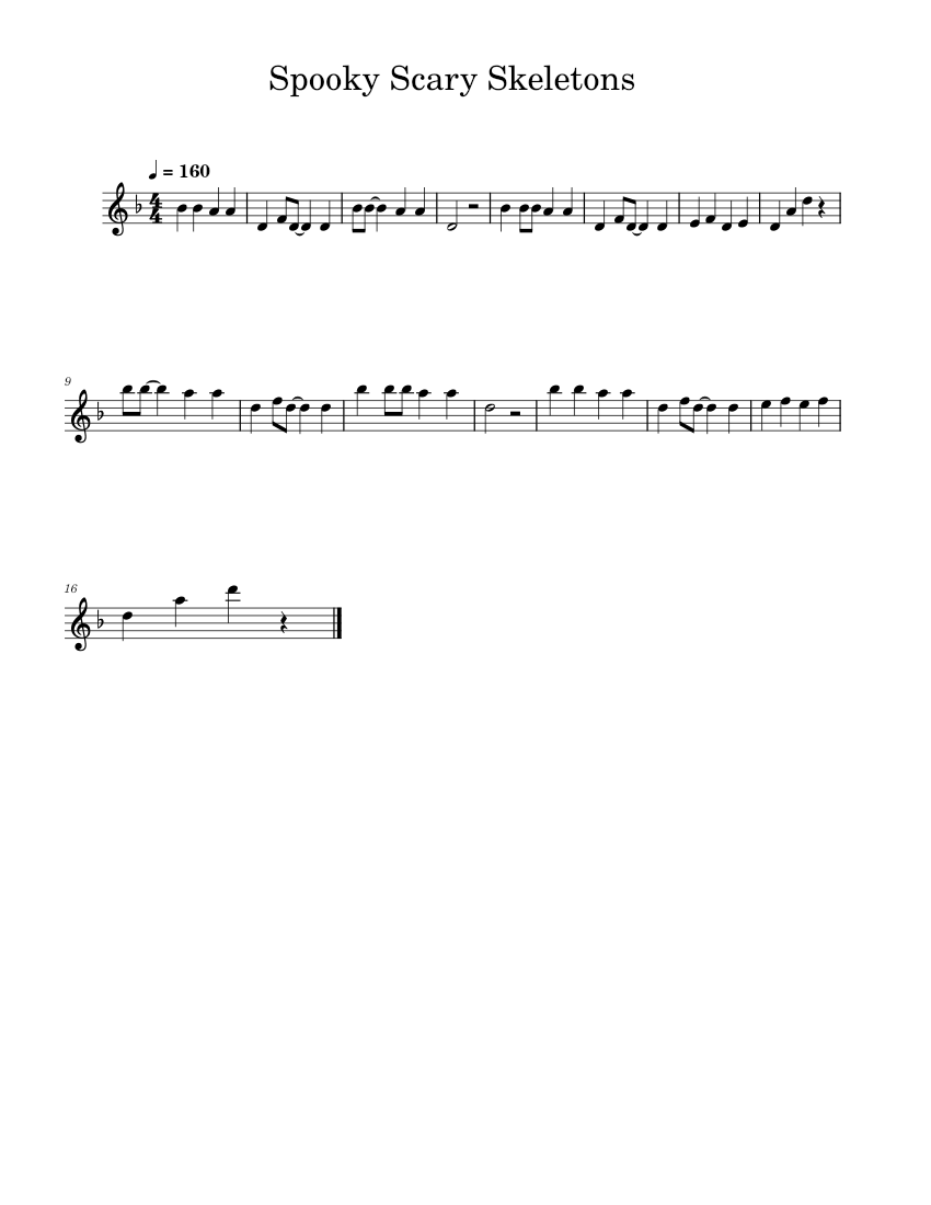 Spooky Scary Skeletons – Andrew Gold Spooky Scary Skeletons Sheet music ...