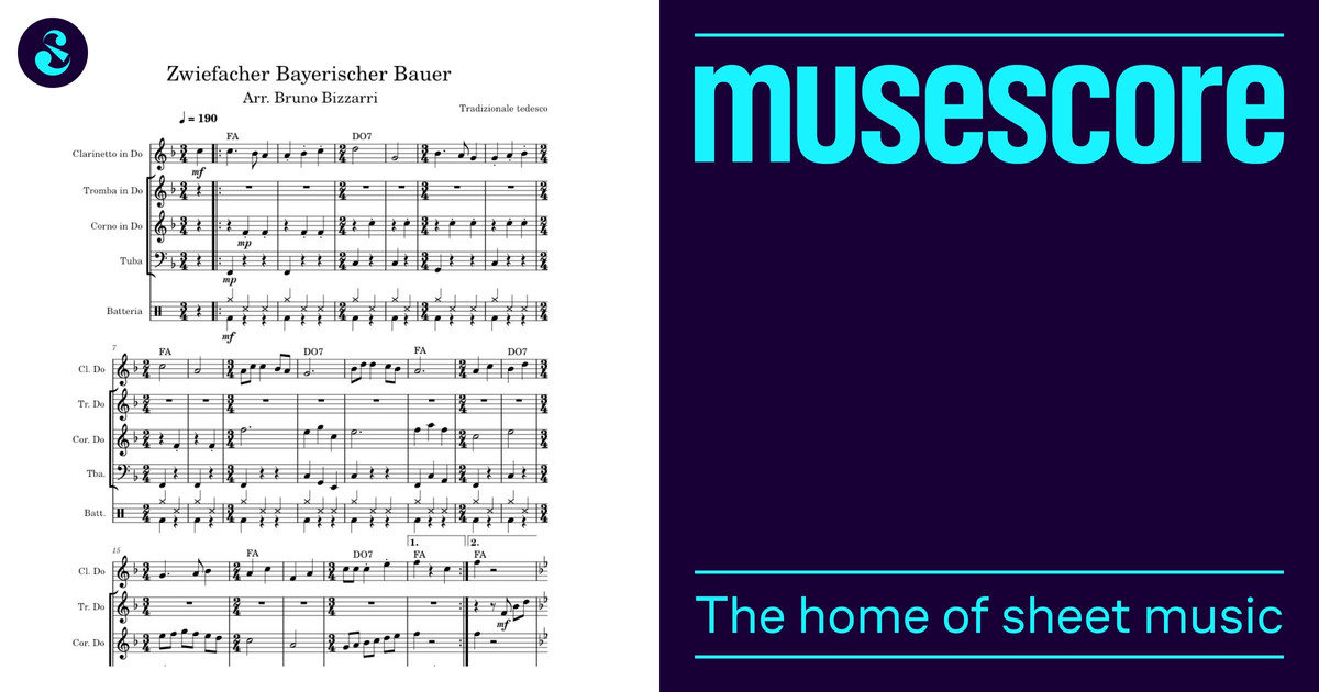 Zwiefacher Bayerischer Bauer – Misc Traditional Sheet music for Tuba ...