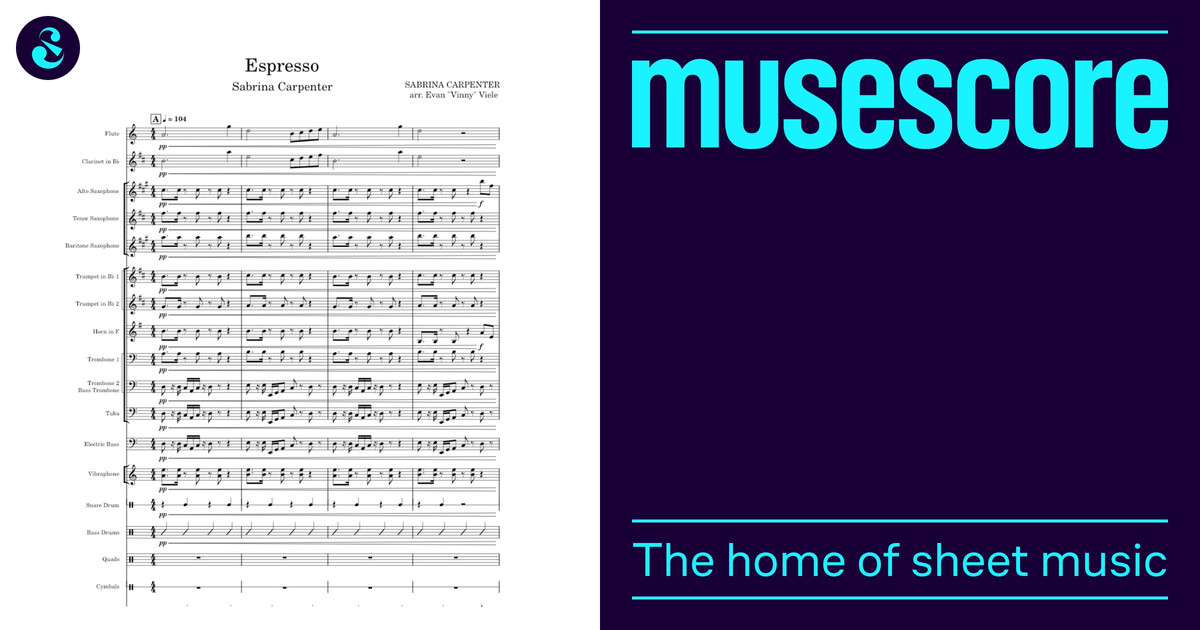 Espresso – Sabrina Carpenter Sheet Music for Trombone, Tuba, Flute ...