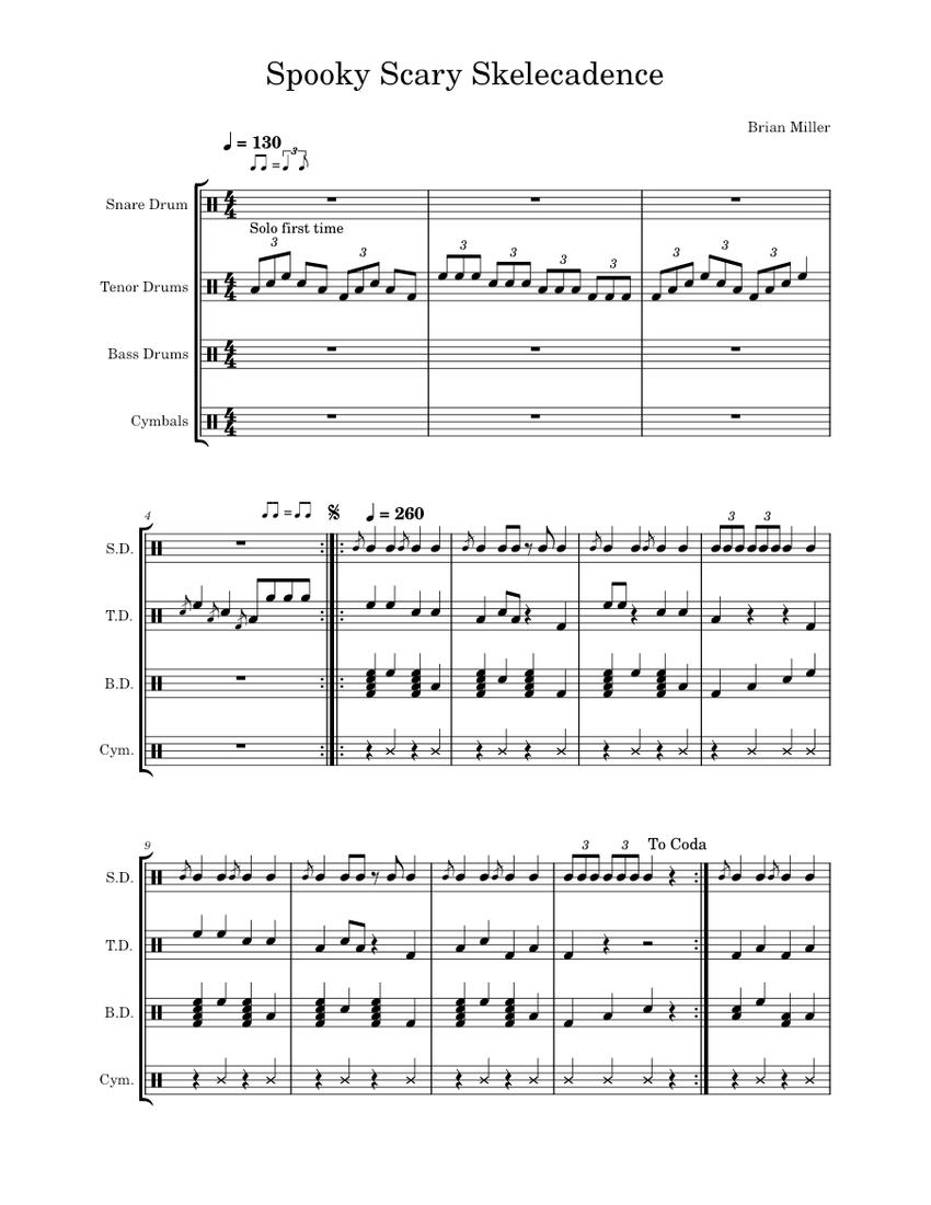 Spooky scary skeletons – Andrew Gold Spooky Scary Skeletons Sheet music ...