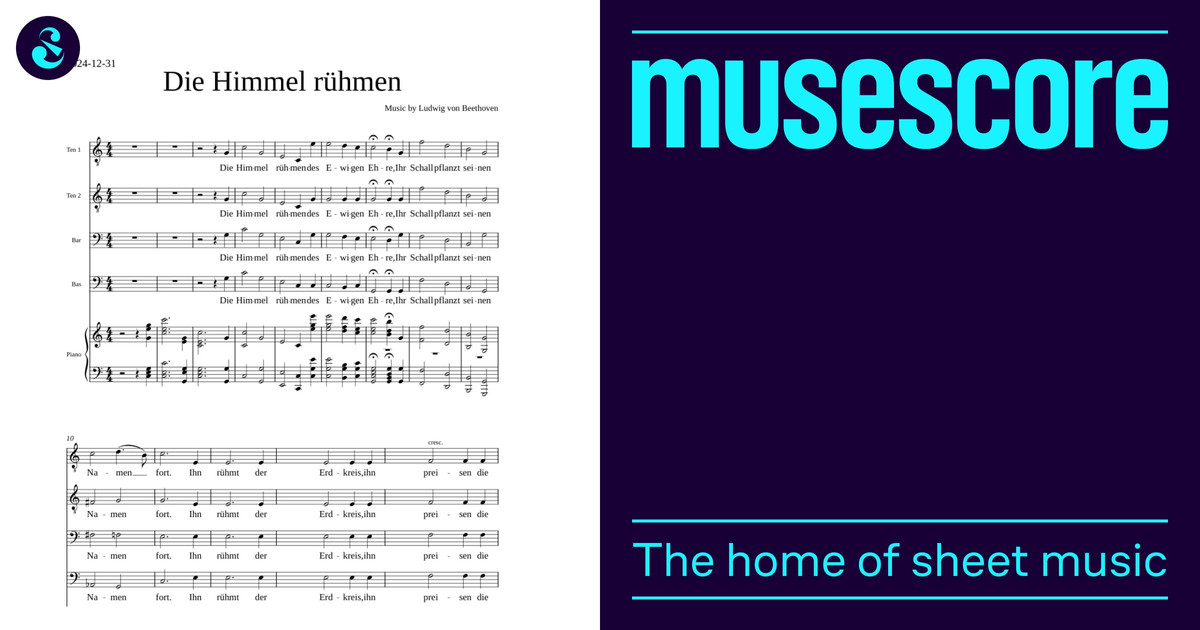 FRM327 Die Himmel rühmen Sheet music for Piano, Synthesizer (Mixed ...