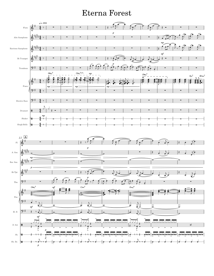 Eterna Forest – Hitomi Sato Eterna Forest Full Sheet music for Piano, Trombone, Flute, Saxophone ...