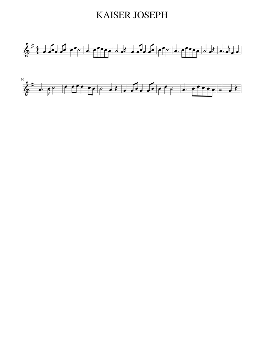 KAISER JOSEPH Sheet music for Piano (Solo) Easy | Musescore.com