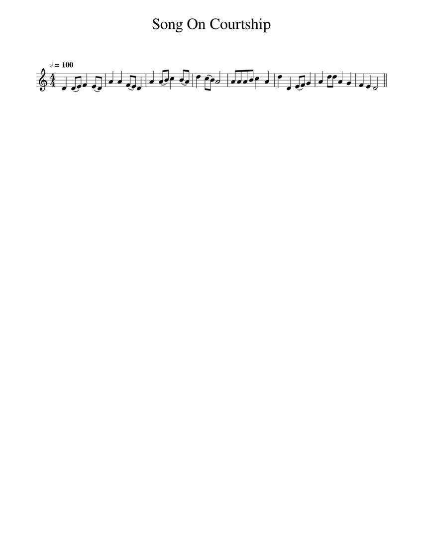 Song On Courtship Sheet music for Piano (Solo) Easy | Musescore.com