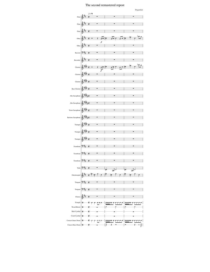 The Second Movement ( Original ) Sheet music for Trombone, Tuba, Flute, Oboe & more instruments ...
