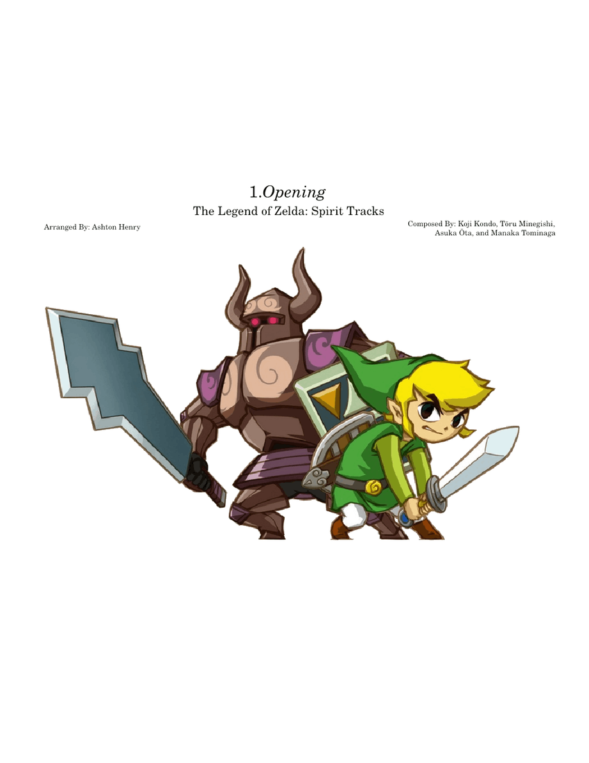 1.Opening - The Legend of Zelda: Spirit Tracks Sheet Music for ...