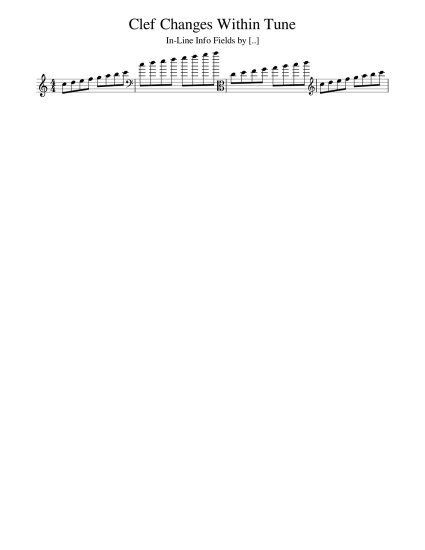 Clef Changes Within Tune Sheet music for Piano (Solo) Easy | Musescore.com