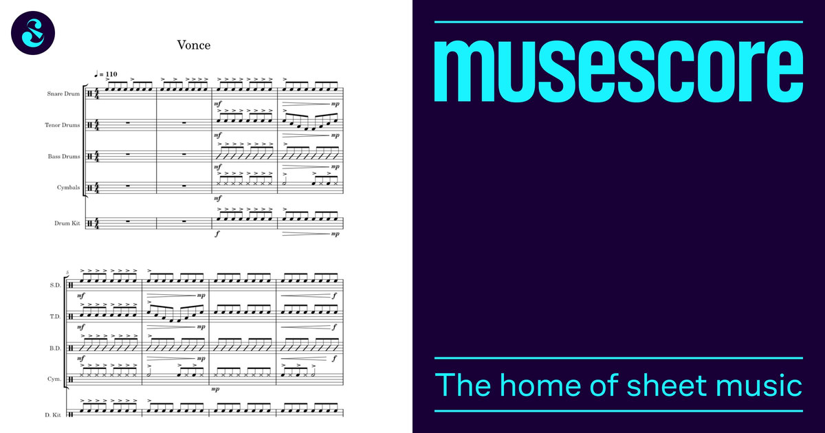 Vonce Sheet Music for Tuba, Drum group, Synthesizer, Trumpet other ...