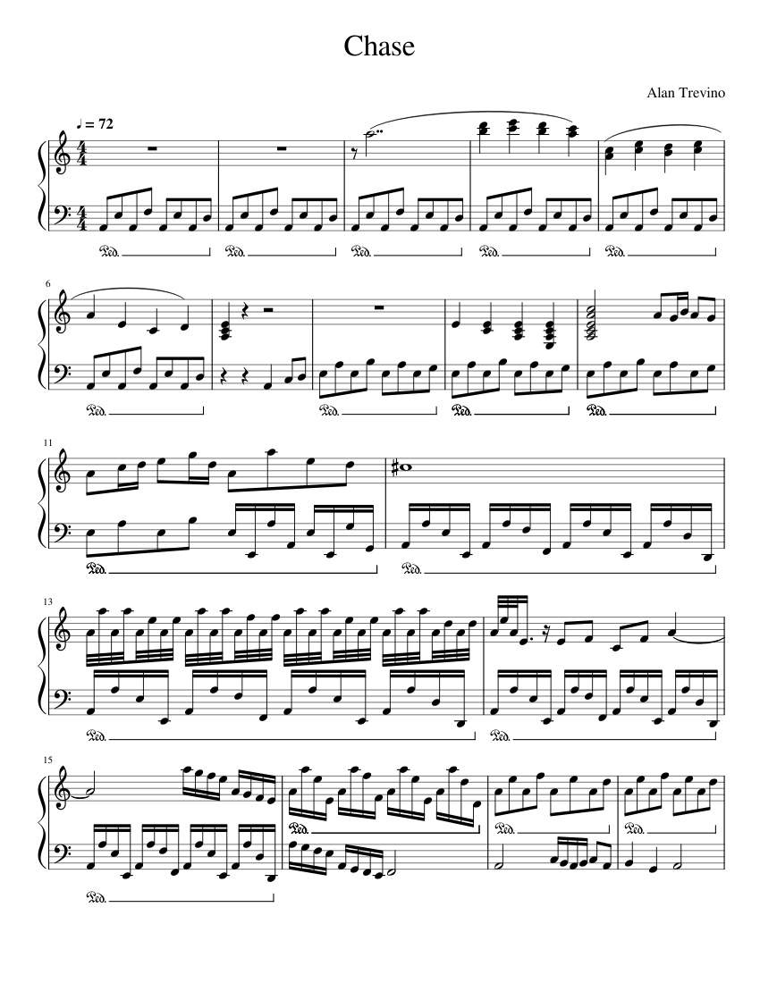 Chase Sheet music for Piano (Solo) | Musescore.com